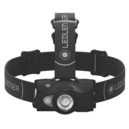 LEDlenser MH8 Rechargeable LED Head Torch Black 40 - 600lm - Screwfix