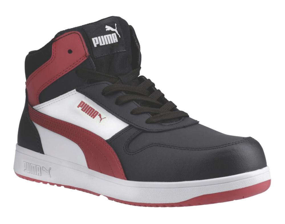 Puma Frontcourt Size 8 Black/Red Safety Trainers - Screwfix