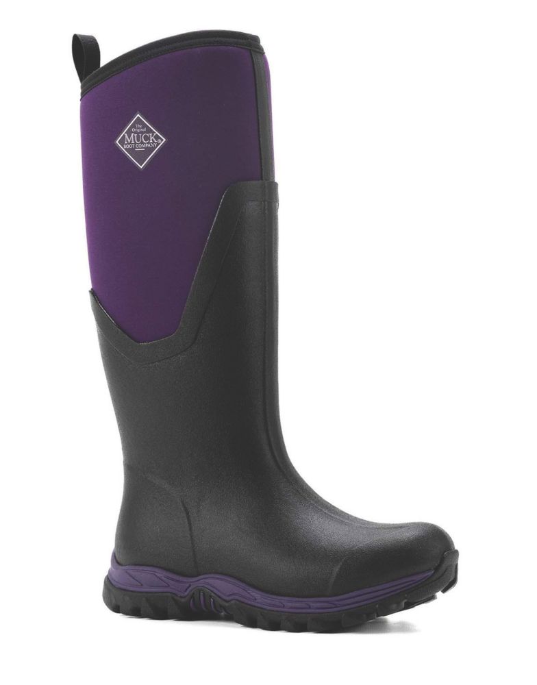 Muck Boots Arctic Sport II Tall Size 7 Womens Black & Purple Non Safety ...