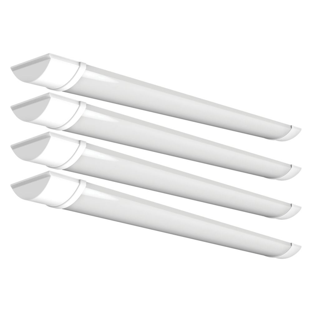 4lite Advantage Twin 2ft LED Battens 4000K 14W 1700lm 220-240V 4 Pack ...