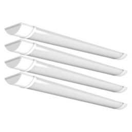 4lite Advantage Twin 2ft LED Battens 4000K 14W 1700lm 220-240V 4 Pack ...