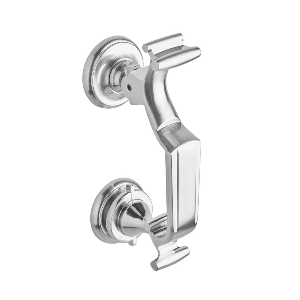 Hardware Solutions Door Knocker Doctor Satin Chrome 85mm x 176mm - Screwfix