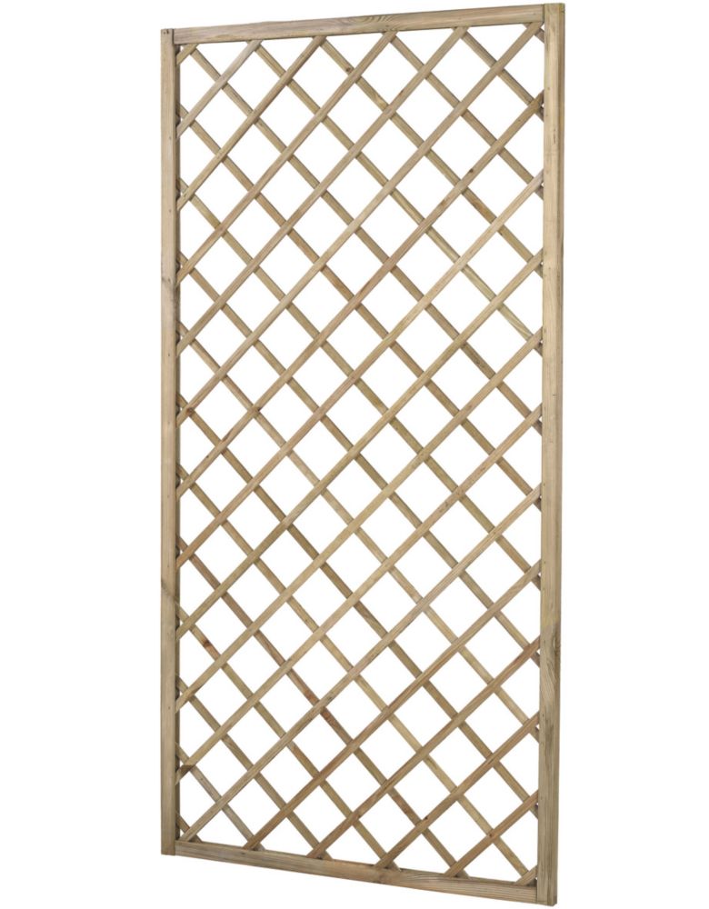 Forest Hidcote Softwood Rectangular Garden Trellis 3' x 6' 4 Pack ...