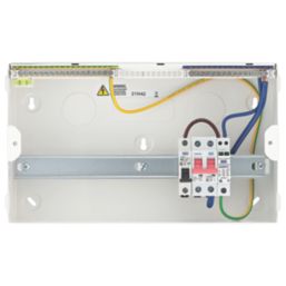 British General Fortress 16-Module 12-Way Part-Populated Main Switch Consumer Unit with SPD ...
