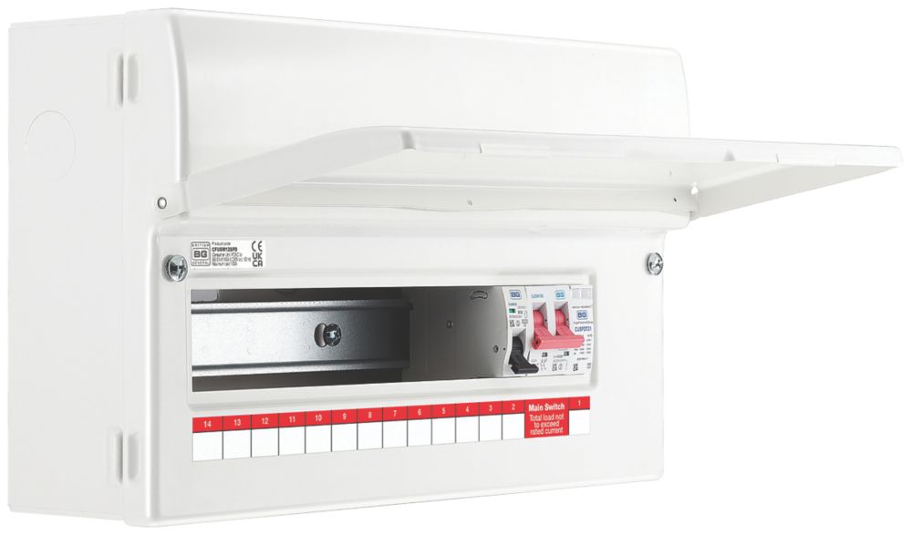 British General Fortress 16-Module 12-Way Part-Populated Main Switch ...