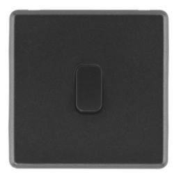 Arlec 10A 1-Gang 2-Way Light Switch Charcoal - Screwfix
