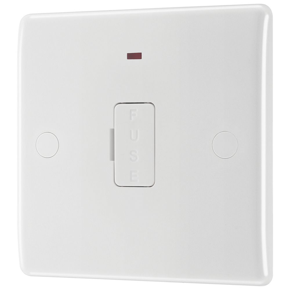 British General 13A Unswitched Fused Spur with LED White - Screwfix