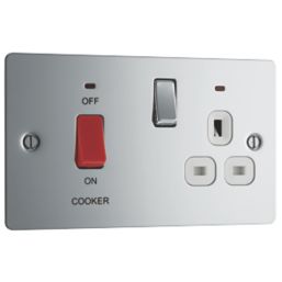 LAP 45A 2-Gang DP Cooker Switch & 13A DP Switched Socket Polished ...