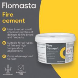 Flomasta Fire Cement 2kg - Screwfix