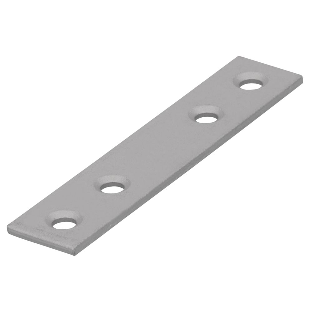 Magnodur Connecting Plates Matt Steel 15mm x 2mm x 70mm 10 Pack - Screwfix