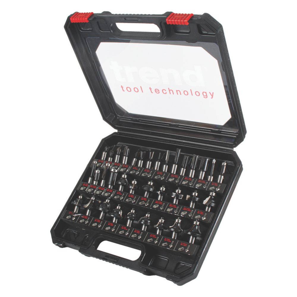 Trend 1/2" Shank Router Cutter Set 35 Pieces - Screwfix