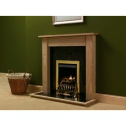 Focal Point Blenheim Brass Rotary Control Inset Gas Multiflue Fire ...