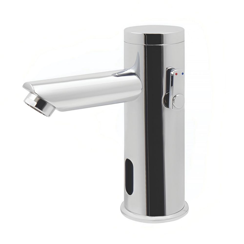Infratap Dee Polished Chrome 160mm Sensor Mono Basin Mixer Tap - Screwfix