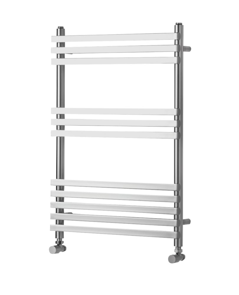 Towelrads 750mm x 500mm 808BTU Chrome Flat Designer Towel Radiator ...