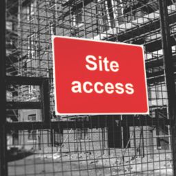 Essentials "Site Access" Sign 450mm x 600mm - Screwfix