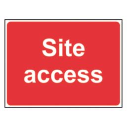Essentials "Site Access" Sign 450mm x 600mm - Screwfix