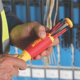 Wiha LiftUp VDE Screwdriver with Bit Magazine 7 Piece Set - Screwfix