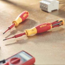 Wiha LiftUp VDE Screwdriver with Bit Magazine 7 Piece Set - Screwfix