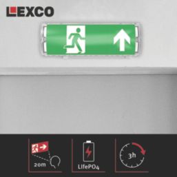 Lexco Indoor Maintained or Non-Maintained Emergency Rectangular LED Bulkhead White 3.5W 150lm ...