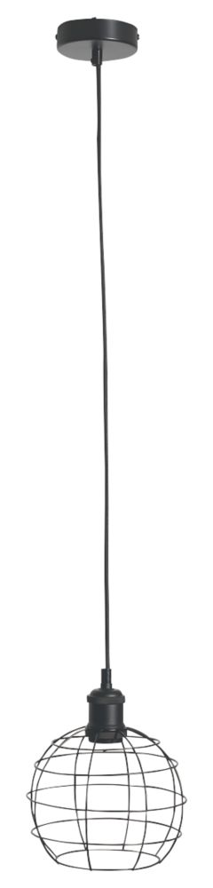 4lite Decorative Pendant Cage Black | Pendant Lights | Screwfix.com