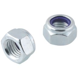 Easyfix BZP Steel Nylon Lock Nuts M16 50 Pack - Screwfix