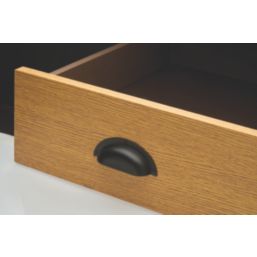 Elite Knobs & Handles Shell Pull Handle Matt Black 94mm - Screwfix