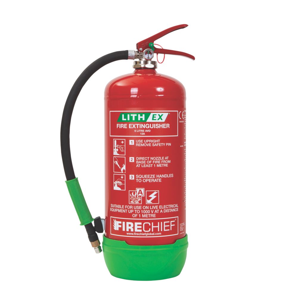 Firechief FLE6 AVD Fire Extinguisher 6Ltr - Screwfix