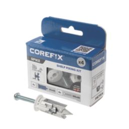 Corefix CFX143KT No Drill Heavy Duty Shelf Fixing Kit 20mm x 44mm 4 Pcs ...