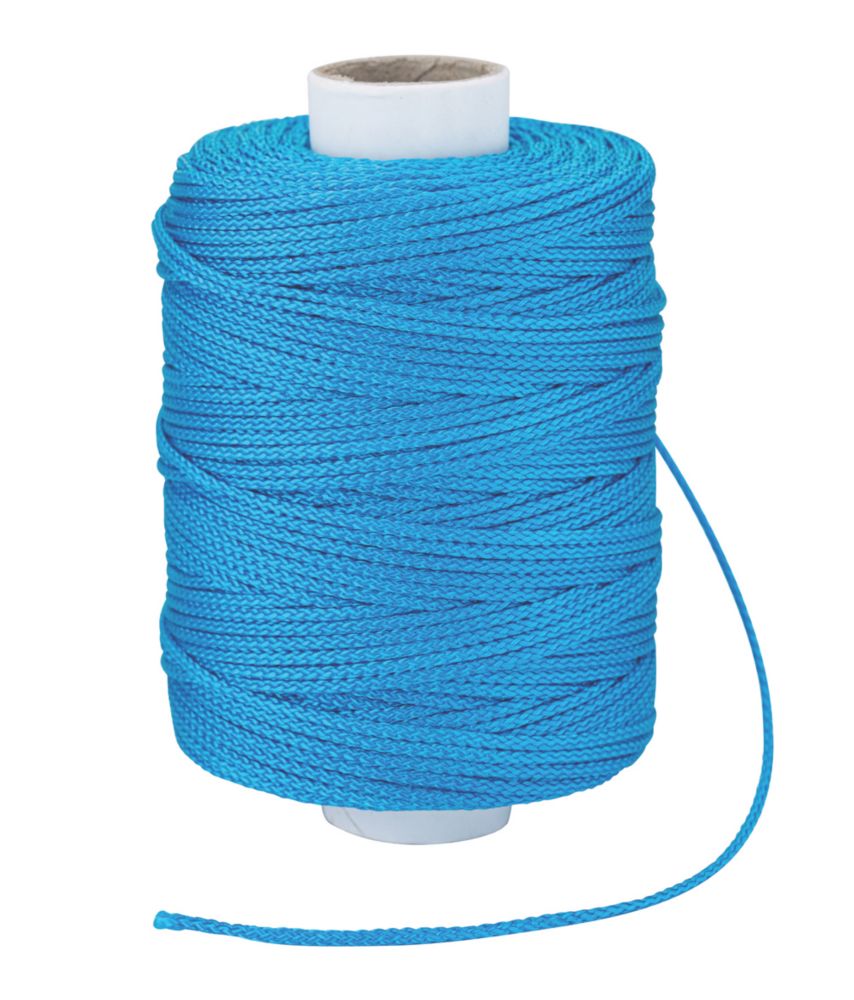 OX Pro Tough Nylon Braided Builders Line Blue (Cyan) 105m - Screwfix