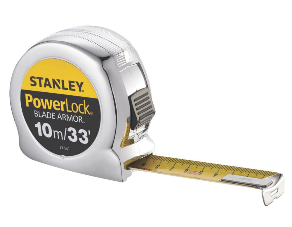 Stanley Powerlock 10m Tape Measure - Screwfix