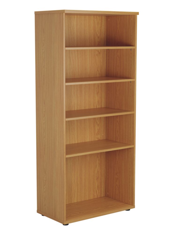 TC Group 4-Shelf Bookcase Nova Oak 800mm x 1800mm - Screwfix