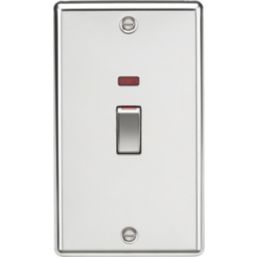 Knightsbridge 45A 2-Gang DP Control Switch Polished Chrome with LED ...