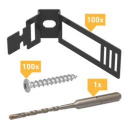 D-Line Wrap & Lock Design Fire Rated EV Fixing 16-21mm 100 Pack - Screwfix
