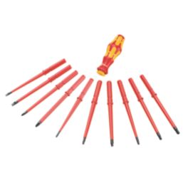 Wera Kraftform Kompakt 18 Mixed Interchangeable VDE Screwdriver Set 18 Pieces - Screwfix
