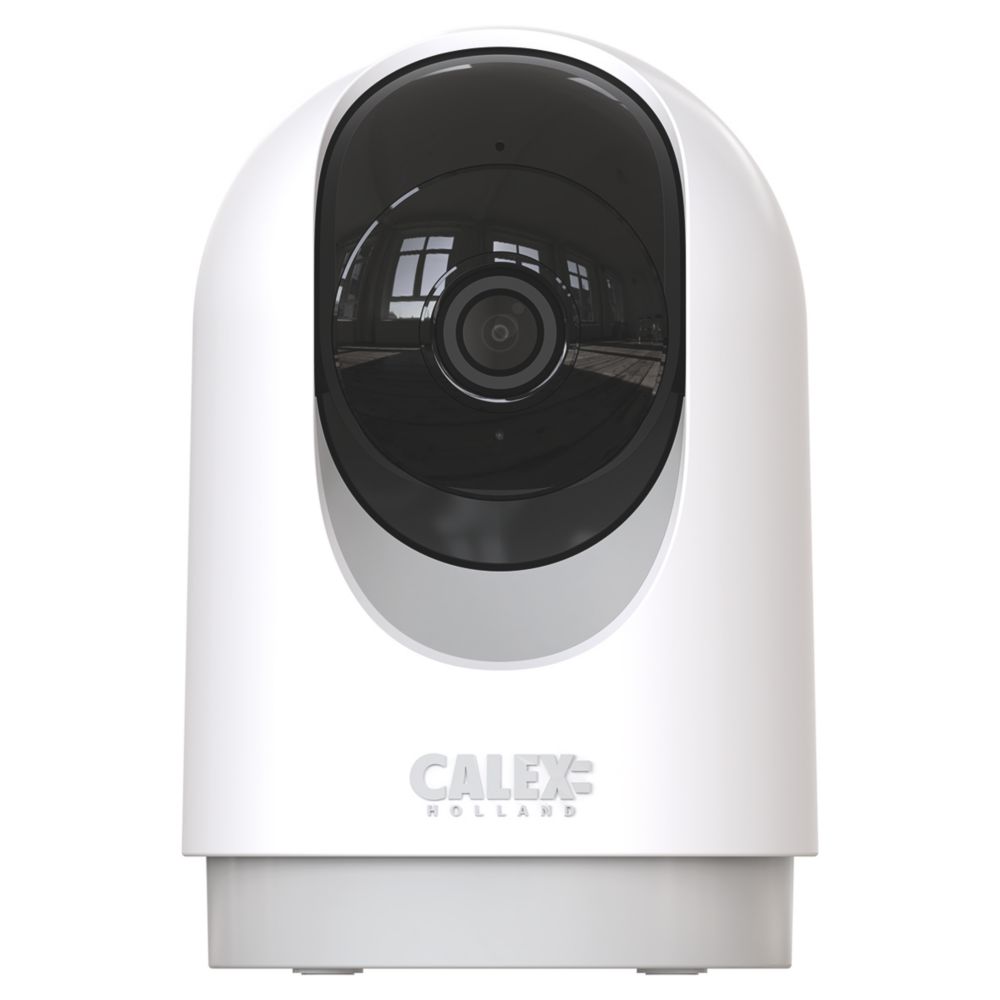Calex Mains-Powered White Wired 2K Indoor Dome Smart Camera - Screwfix