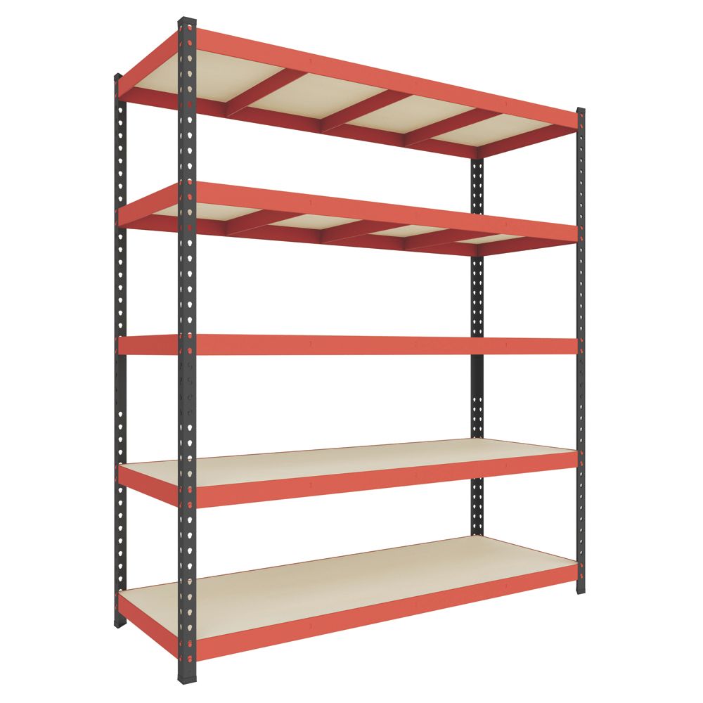 RB Boss Fastlok UDL/PC 5-Tier Metal Garage Shelving Unit 1600mm x 600mm ...