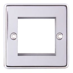 LAP 2-Module Modular Faceplate Polished Chrome - Screwfix