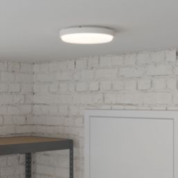 LAP Davenport Outdoor Round LED Bulkhead White 13W 900lm - Screwfix