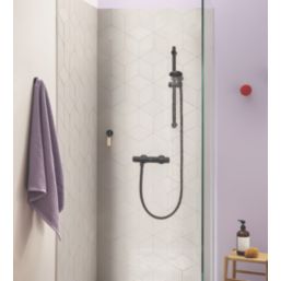 Grohe Precision Start Exposed Single Outlet Thermostatic Matte Black ...