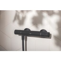 Grohe Precision Start Exposed Single Outlet Thermostatic Matte Black ...