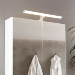 Eglo Vinchio 50mm LED Bathroom Mirror Light Chrome 9W 1050lm - Screwfix