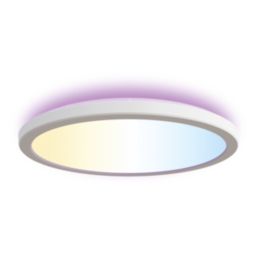 Calex Halo RGB & White LED Ceiling Light White 22W 1500lm - Screwfix