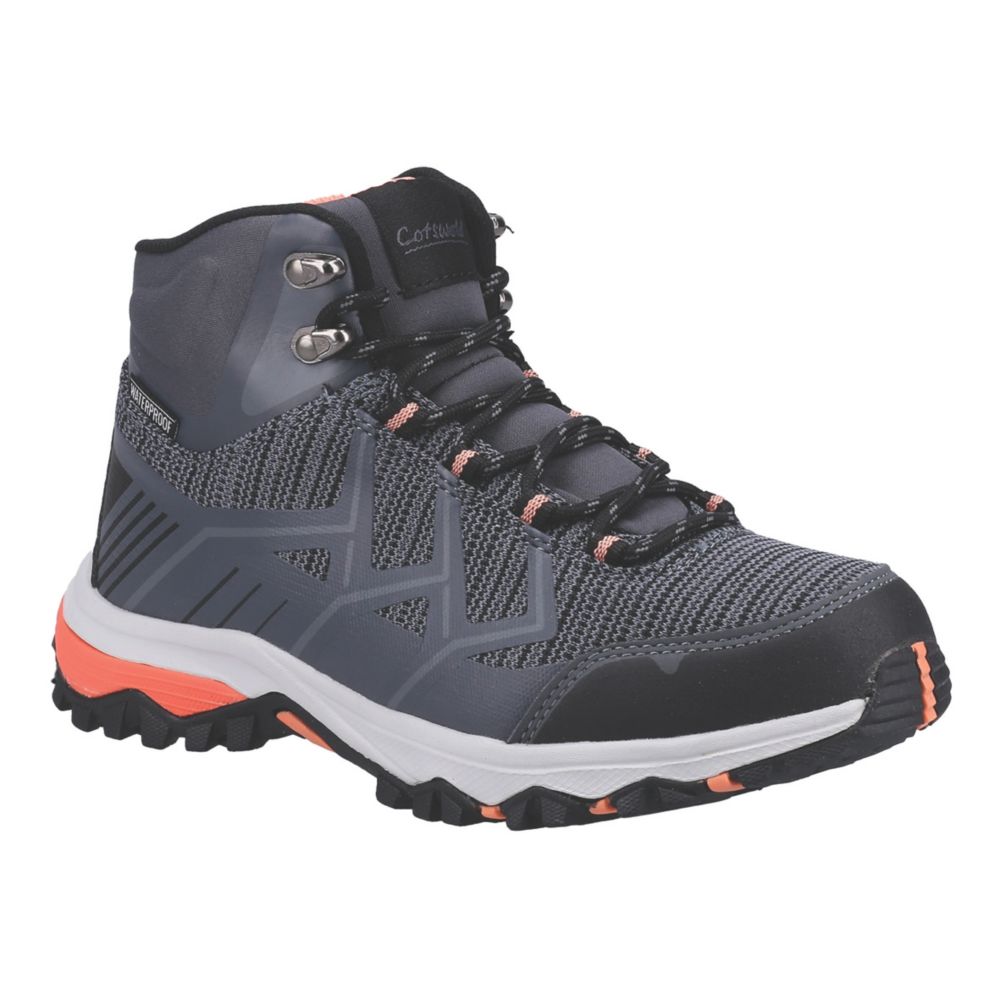 Cotswold Wychwood Size 4 Womens Grey/Coral Waterproof Non Safety Work ...