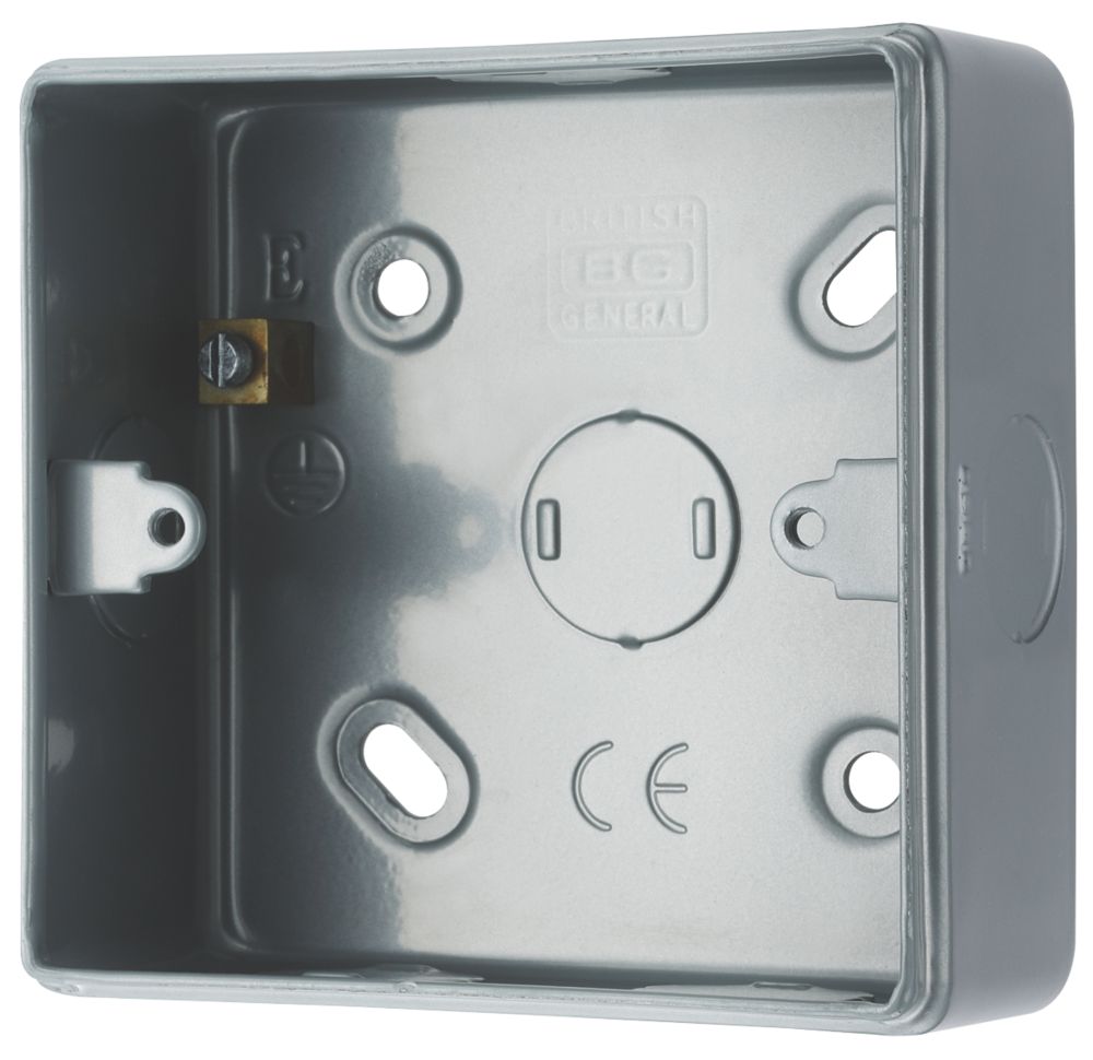 British General 1-Gang Metal-Clad Electrical Surface Mounting Box 43mm ...