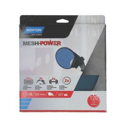 Norton 120 Grit Mesh Wood, Plaster, Plasterboard & Paint Sanding Discs ...