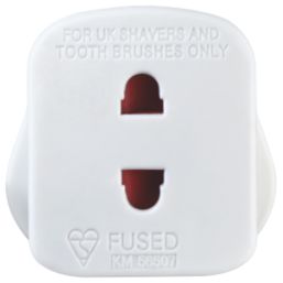 Masterplug 3-Pin Fused Shaver Adaptor - Screwfix