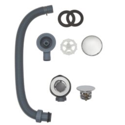 Highlife Bathrooms Push Button Bath Waste Chrome - Screwfix