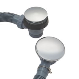 Highlife Bathrooms Push Button Bath Waste Chrome - Screwfix