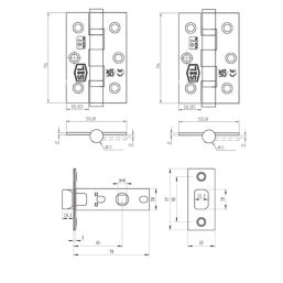 Smith & Locke Latch Pack Satin Brass - Screwfix