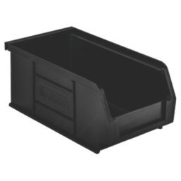 Barton TC2 Semi-Open-Fronted Recycled Storage Containers 1.27Ltr Black ...